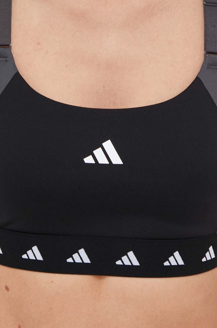 Športová podprsenka adidas Performance Powerimpact Techfit čierna farba ...