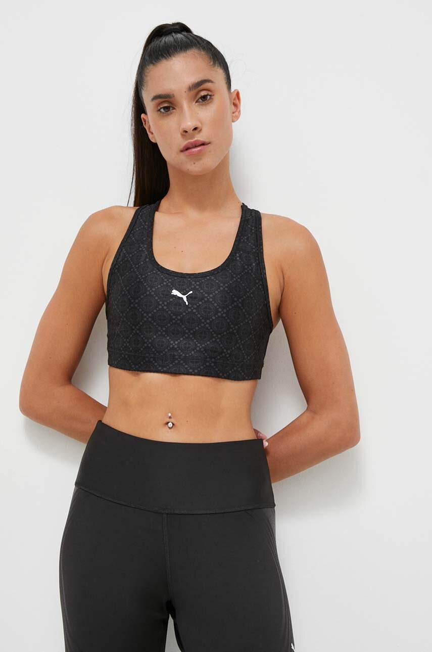 Αθλητικό σουτιέν Puma 4Keeps χρώμα: μαύρο | ANSWEAR.gr