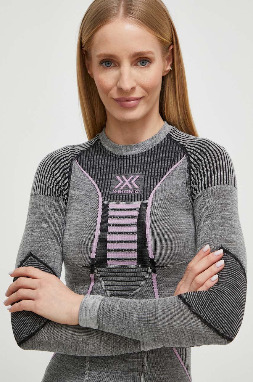 X-Bionic longsleeve funkcyjny Merino 4.0 kolor szary | Answear.com