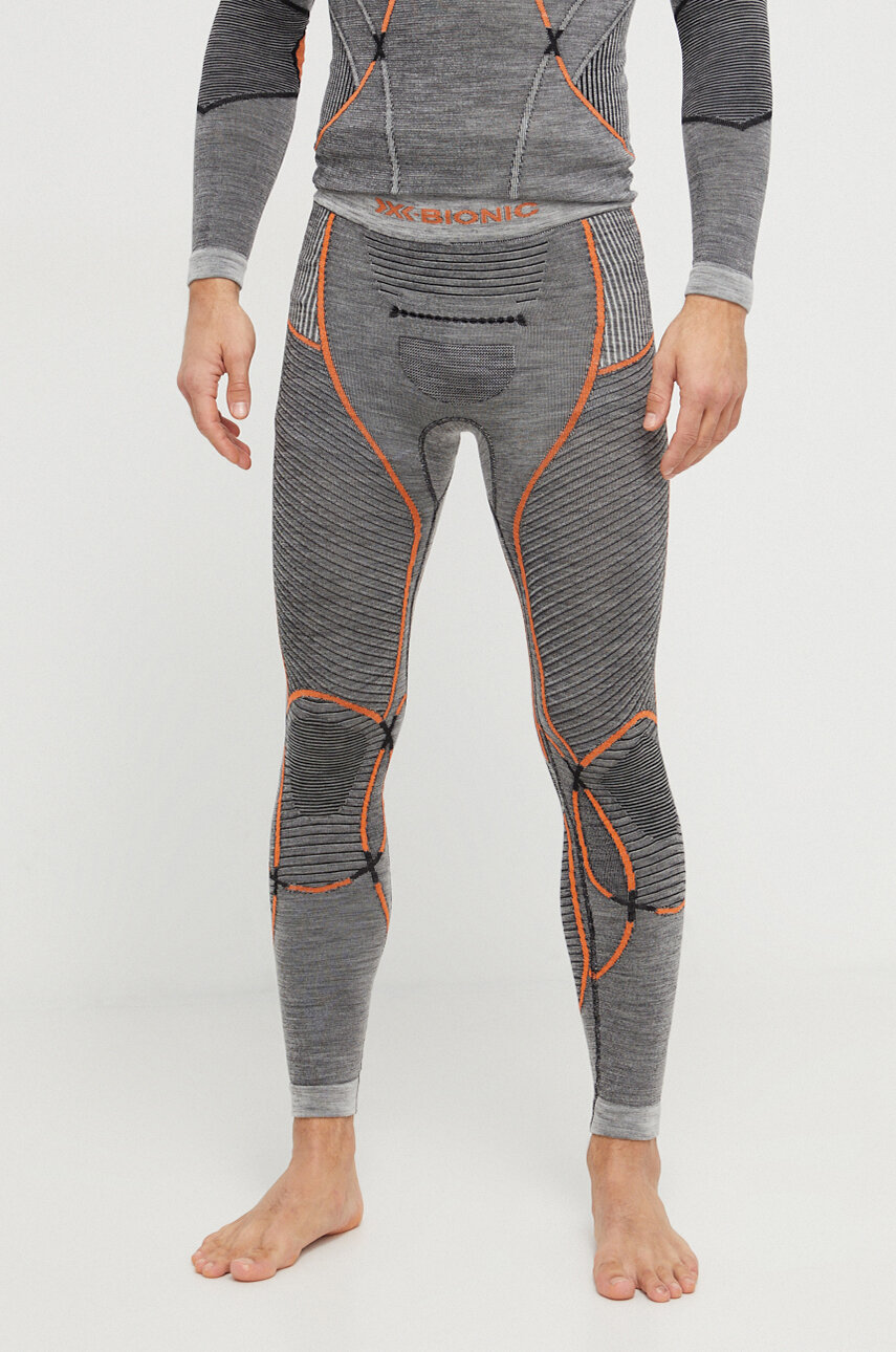 X-Bionic legginsy funkcyjne Merino 4.0 kolor szary | Answear.com
