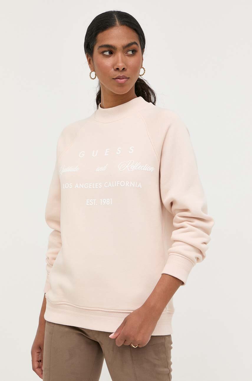Кофта Guess жіноча колір бежевий візерунок | ANSWEAR.ua