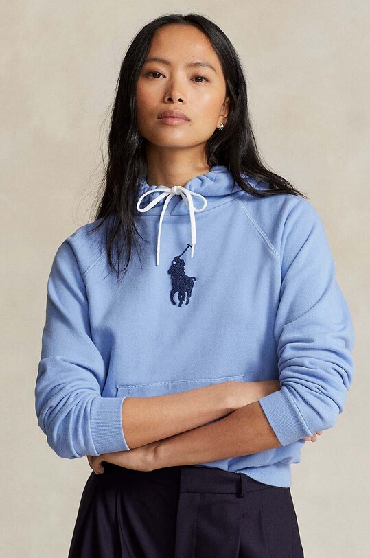 Βαμβακερή μπλούζα Polo Ralph Lauren γυναικεία, με κουκούλα | ANSWEAR.gr
