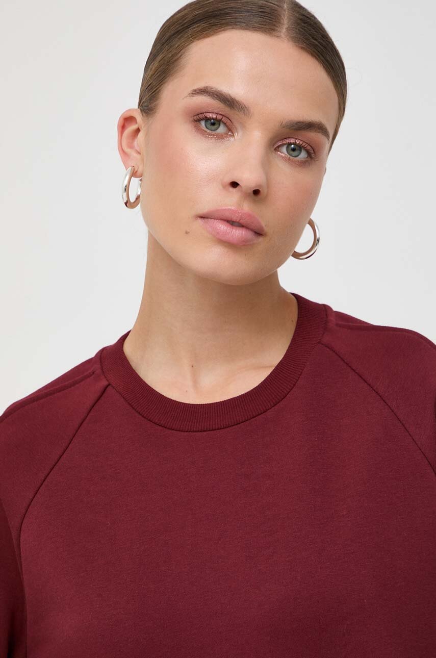 Max Mara Leisure bluza damska kolor bordowy z nadrukiem | Answear.com Max Mara Leisure bluza damska kolor bordowy z nadrukiem | Answear.com