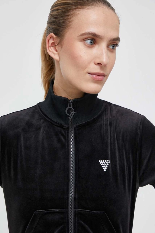 Mikina Guess COUTURE dámska, čierna farba, s nášivkou, V3BQ22 KBXI2 ...
