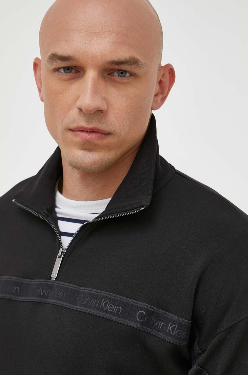Кофта Calvin Klein чоловіча колір чорний з аплікацією | ANSWEAR.ua