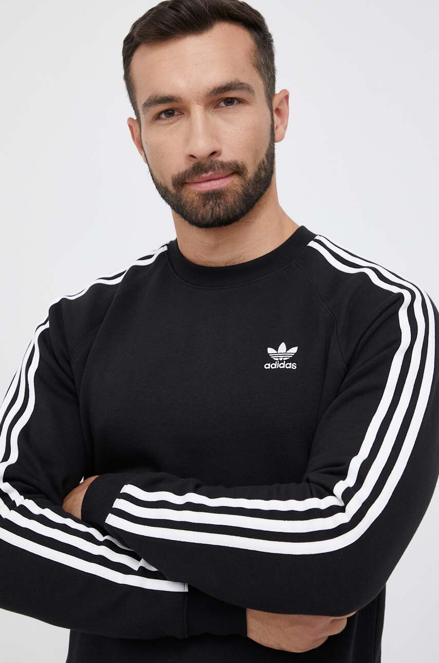 adidas Originals bluza 3-Stripes męska kolor czarny z aplikacją IM2087 ...