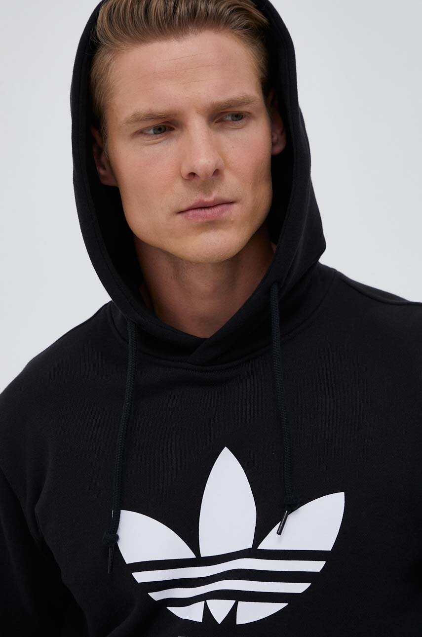 adidas Originals bluza bawełniana Classics Trefoil Hoodie męska kolor ...