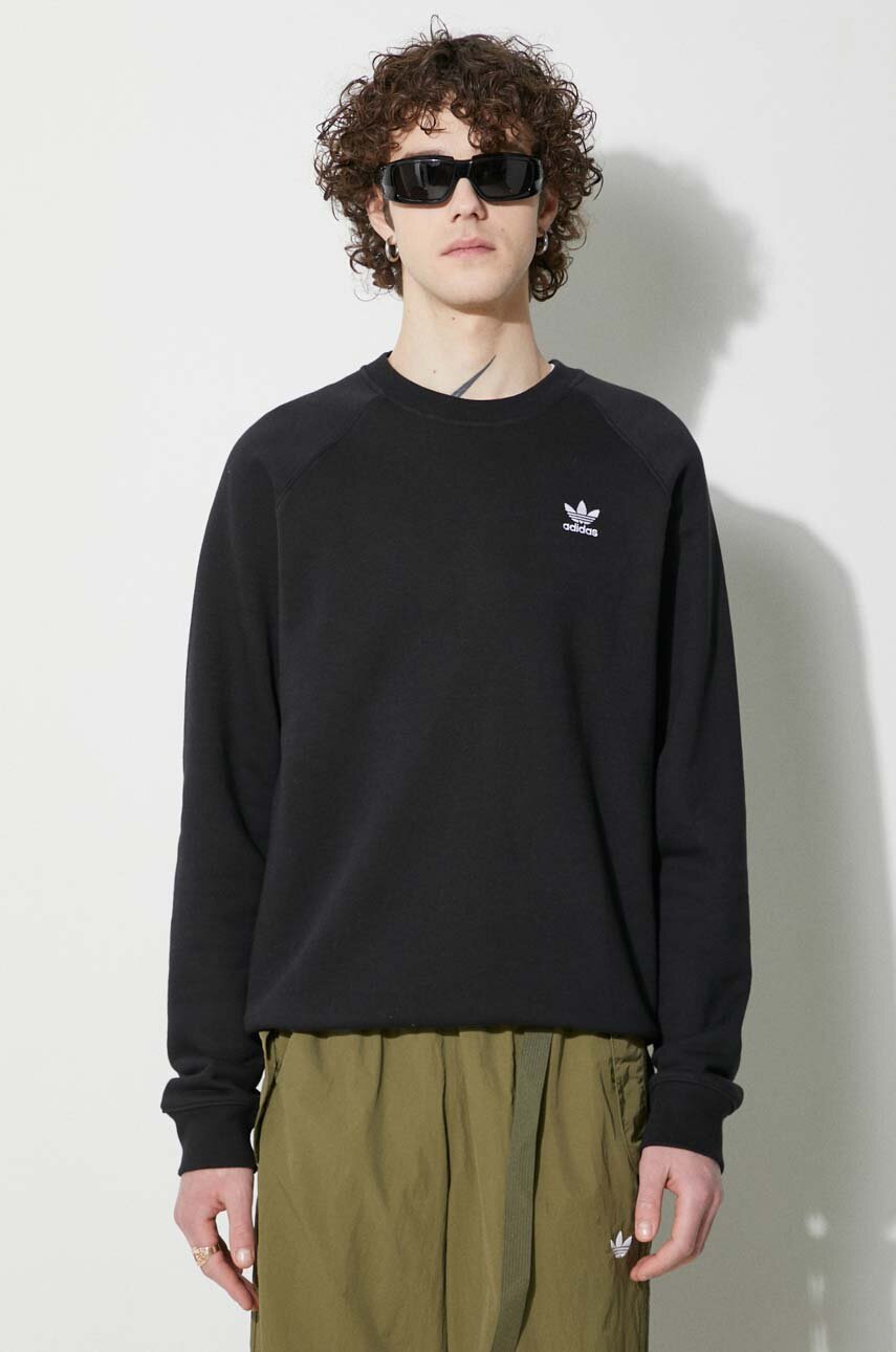 adidas Originals bluza Trefoil Essentials Crewneck męska kolor czarny z ...