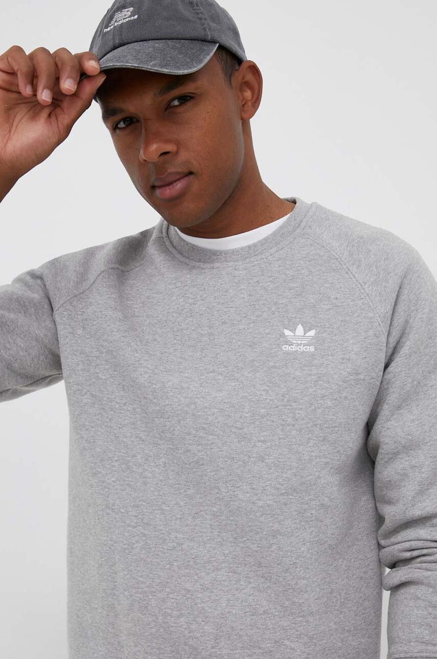 Mikina adidas Originals Trefoil Essentials pánska, šedá farba ...