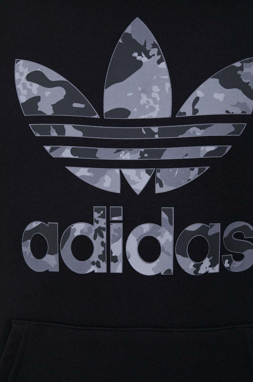 adidas Originals bluza męska kolor czarny z kapturem z nadrukiem ...