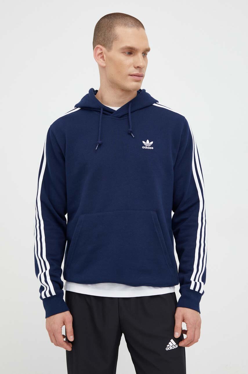 adidas Originals bluza męska kolor granatowy z kapturem wzorzysta ...