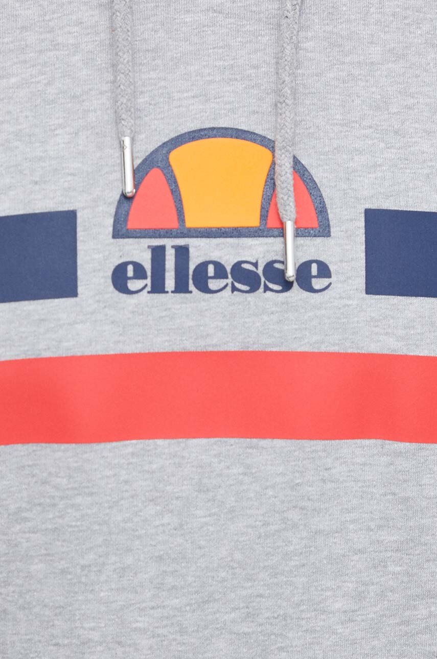 Кофта Ellesse мужская цвет серый с капюшоном с принтом | ANSWEAR.ua