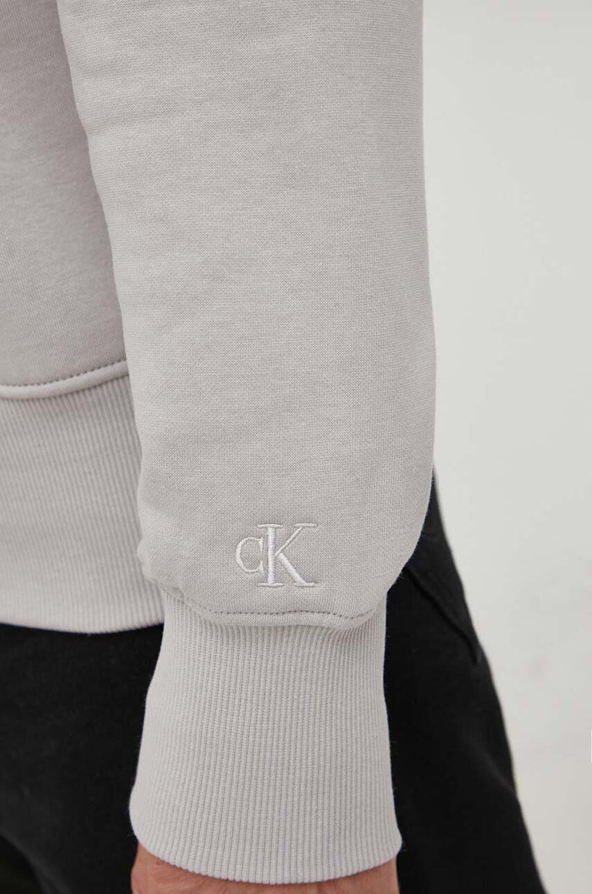 Кофта Calvin Klein Jeans чоловіча колір сірий з принтом | ANSWEAR.ua