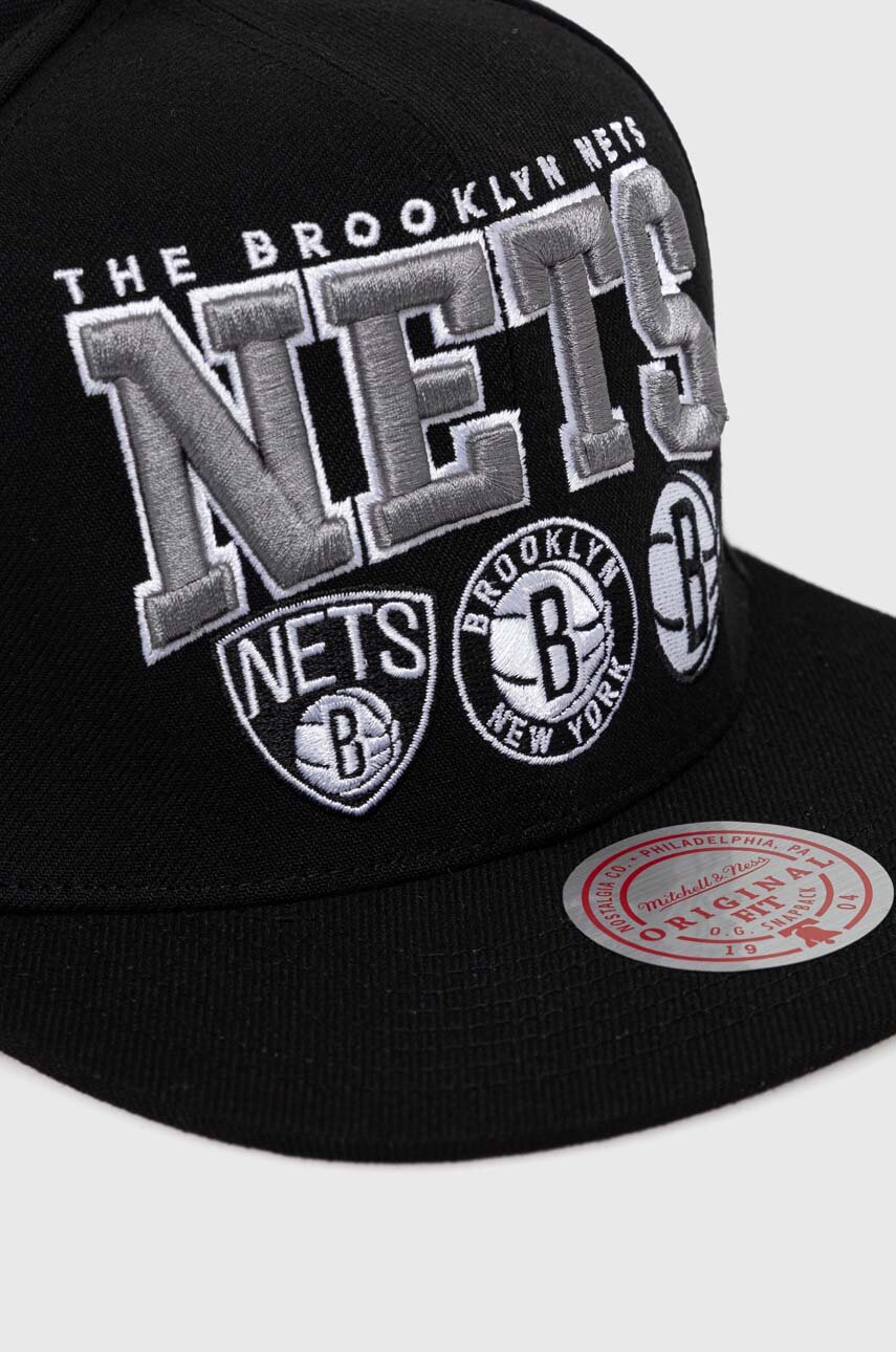 Mitchell&Ness baseball sapka BROOKLYN NETS fekete, nyomott mintás ...