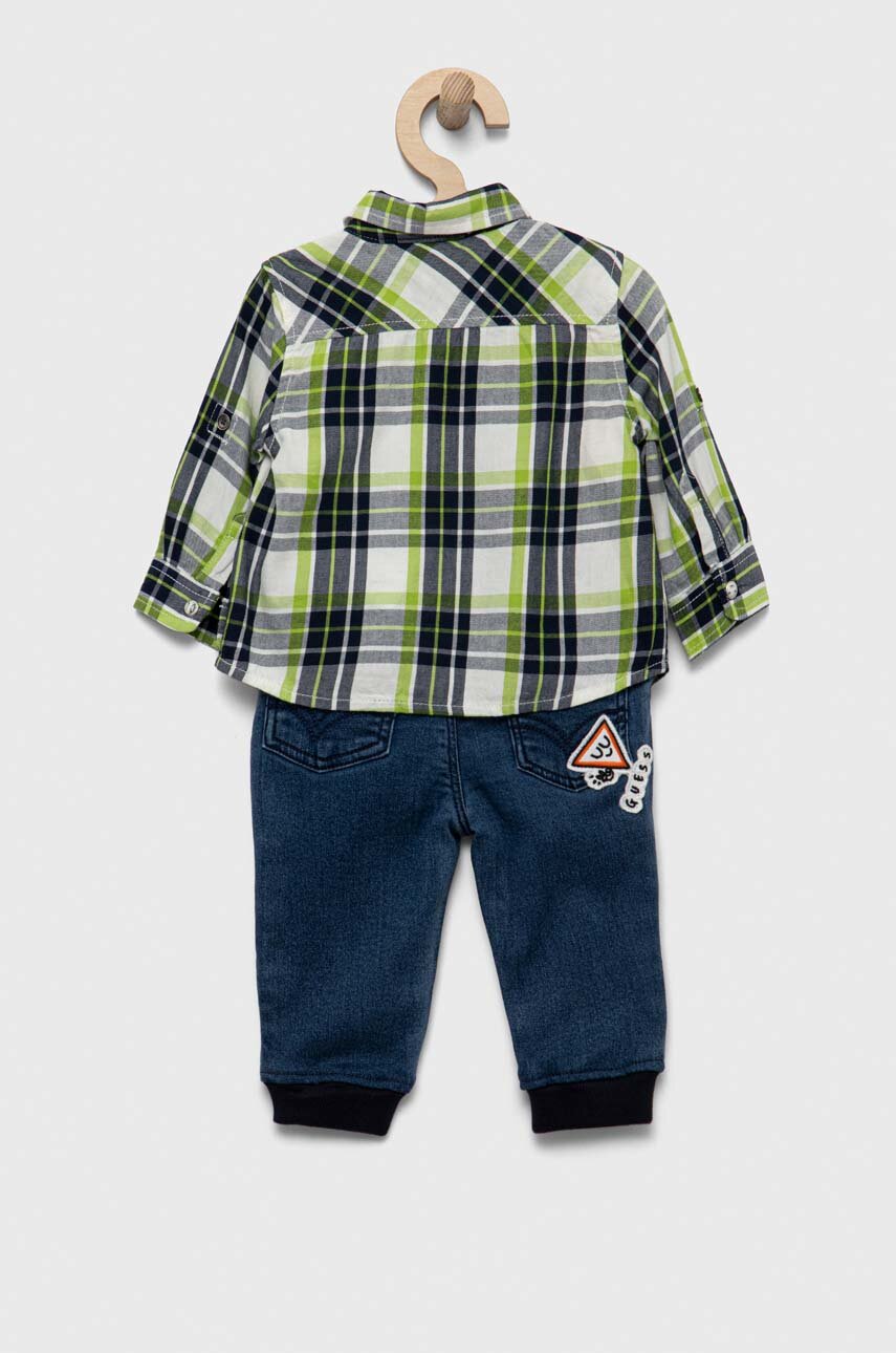 Guess compleu bebe culoarea verde | ANSWEAR.ro
