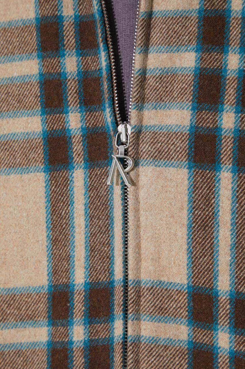 Represent wool jacket Heavy Zip Shirt brown color at PRM US