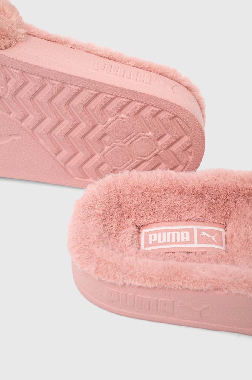 Šľapky Puma Leadcat 2.0 Fuzz dámske, ružová farba | ANSWEAR.sk