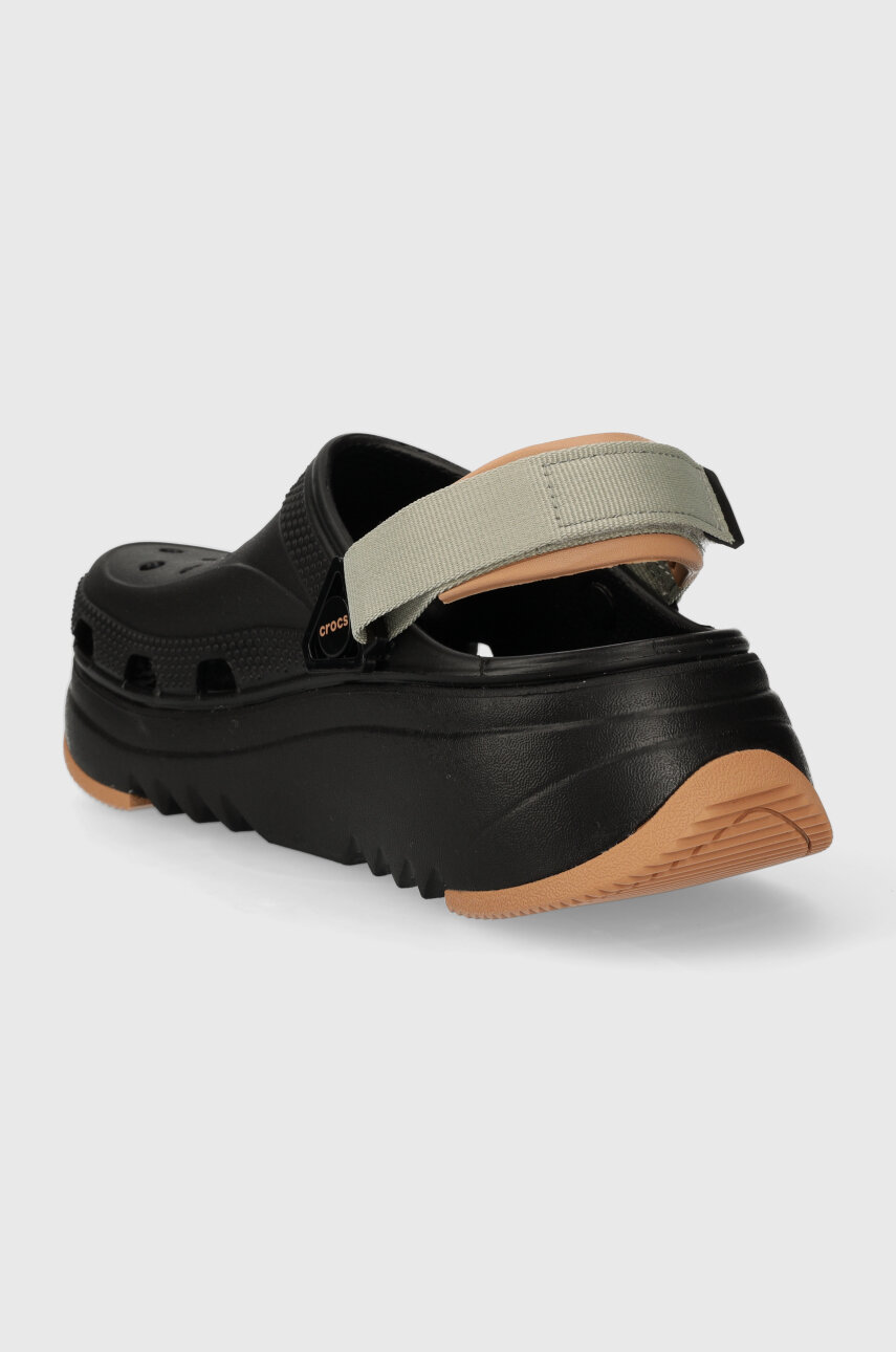 Crocs klapki Classic Hiker Xscape damskie kolor czarny na platformie ...