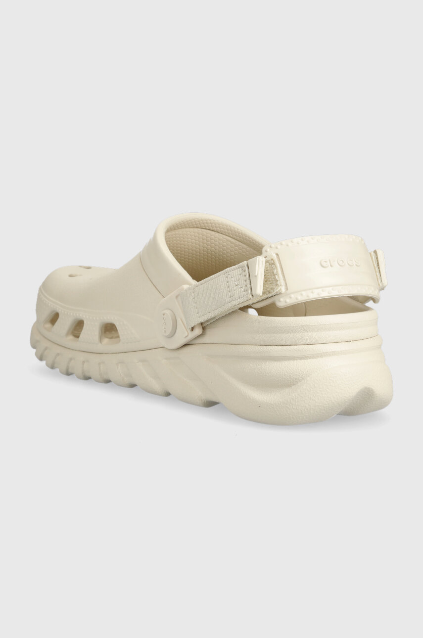 Crocs klapki Duet Max II Clog damskie kolor beżowy na platformie 208776 ...