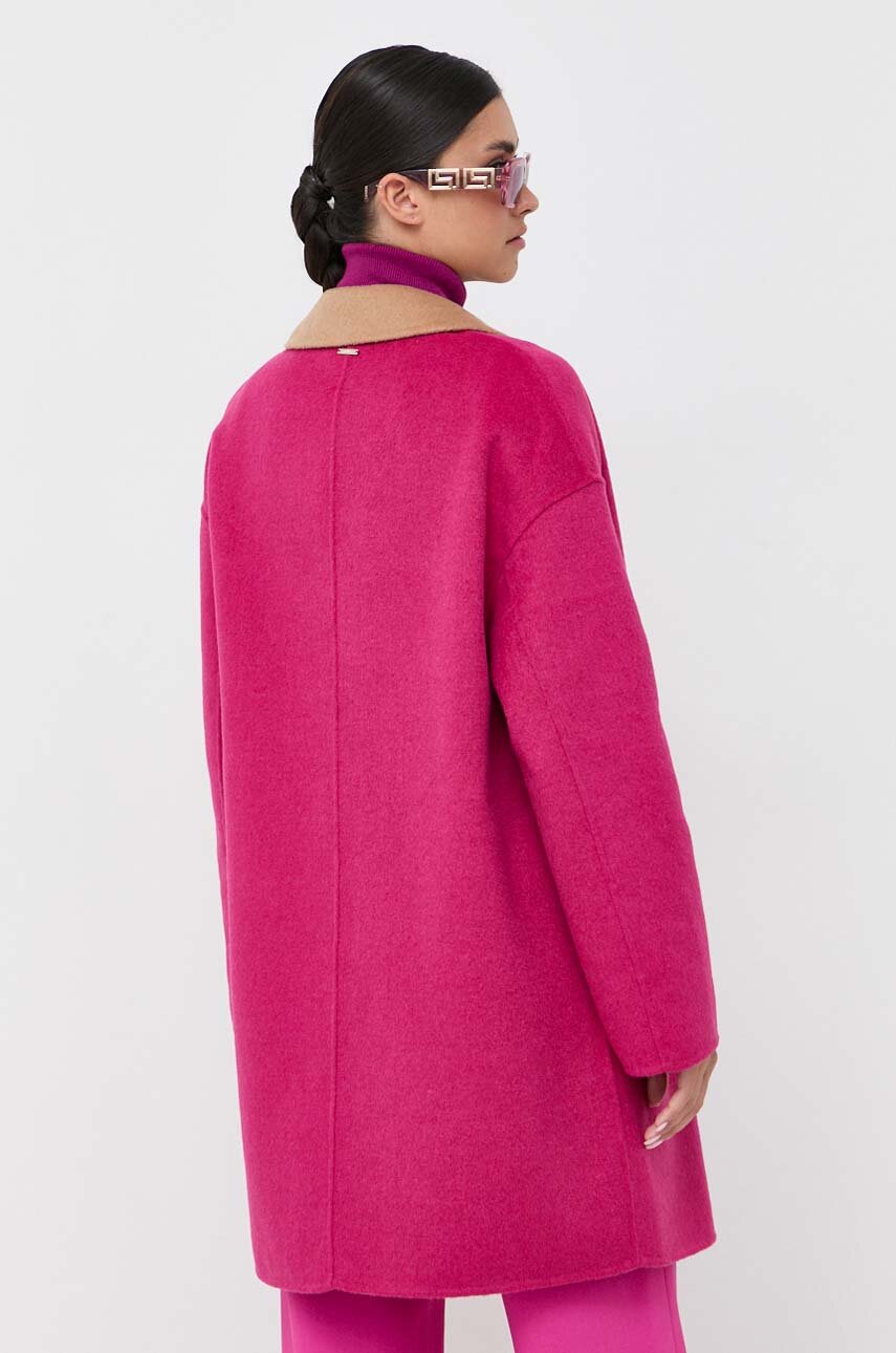Вовняне двостороннє пальто Liu Jo колір рожевий перехідне Answear Ua