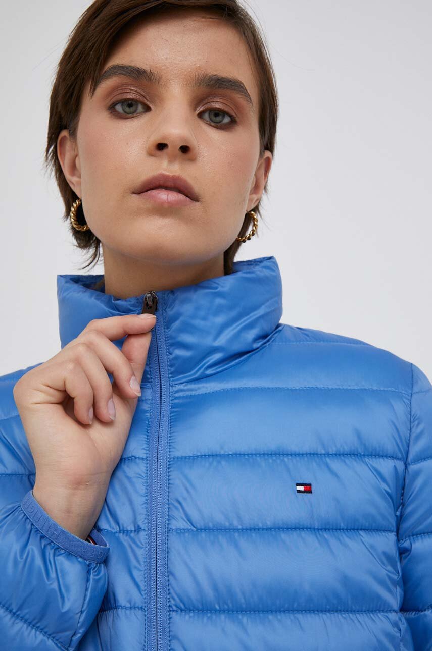Tommy Hilfiger kurtka damska kolor niebieski przejściowa WW0WW38927 | Answear.com