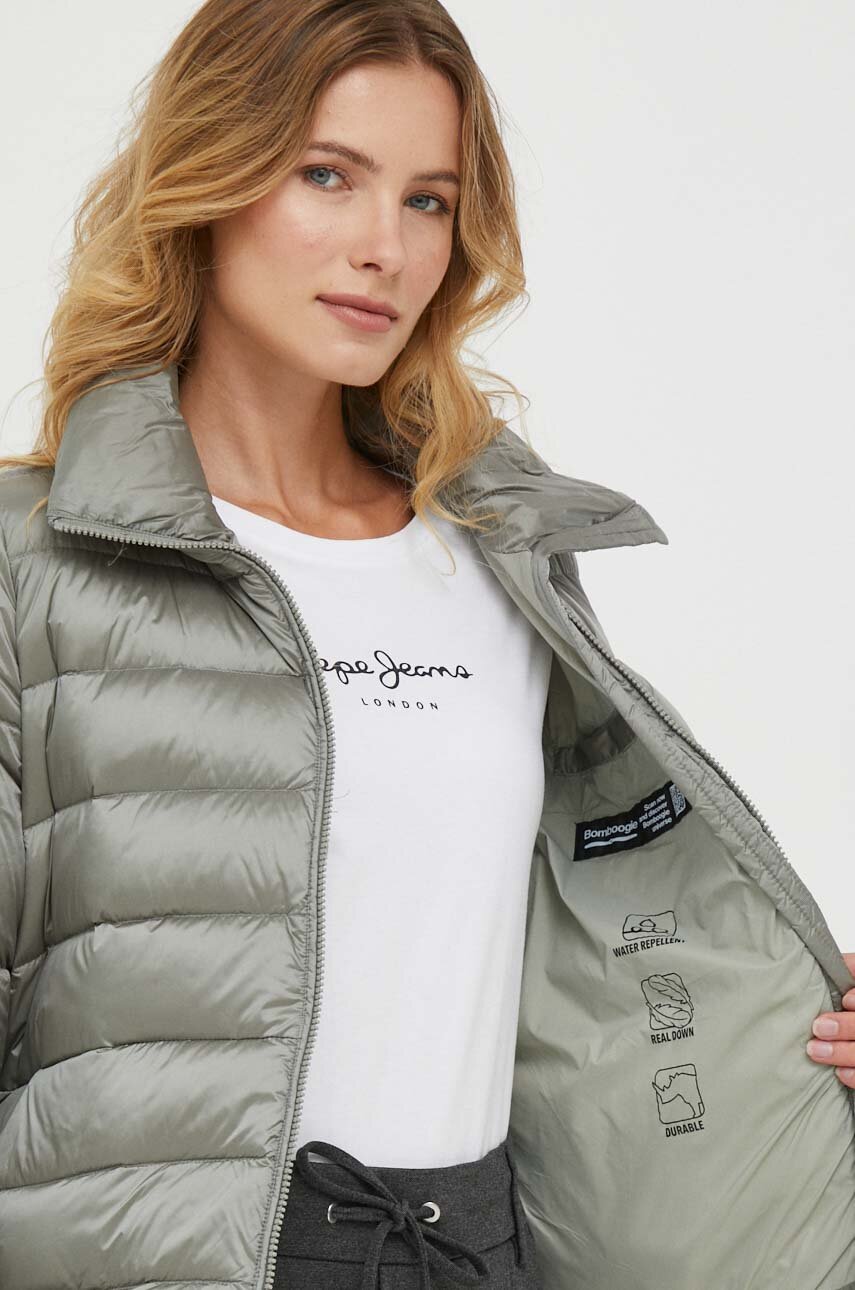 Bomboogie kurtka puchowa damska kolor zielony zimowa | Answear.com