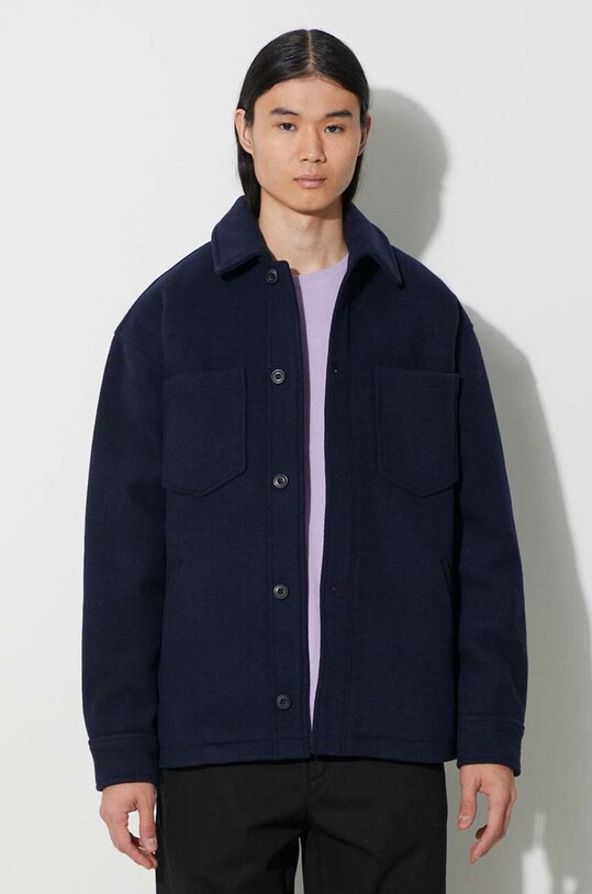 Samsoe Samsoe wool jacket navy blue color | buy on PRM