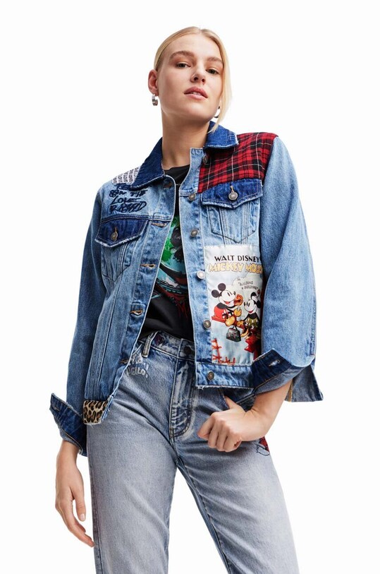 Desigual geaca jeans x Disney femei, de tranzitie | ANSWEAR.ro