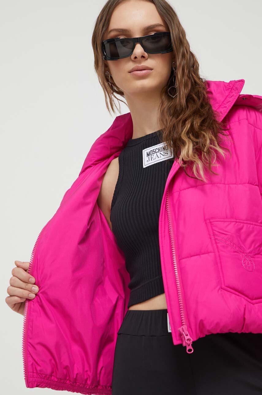 Куртка Moschino Jeans жіноча колір рожевий зимова | ANSWEAR.ua