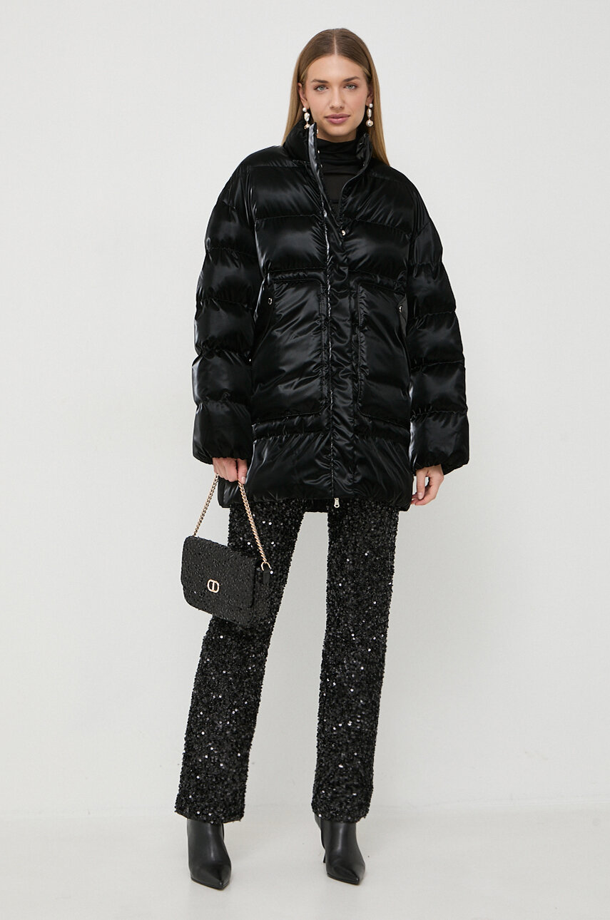 Куртка Patrizia Pepe жіноча колір чорний зимова oversize | ANSWEAR.ua