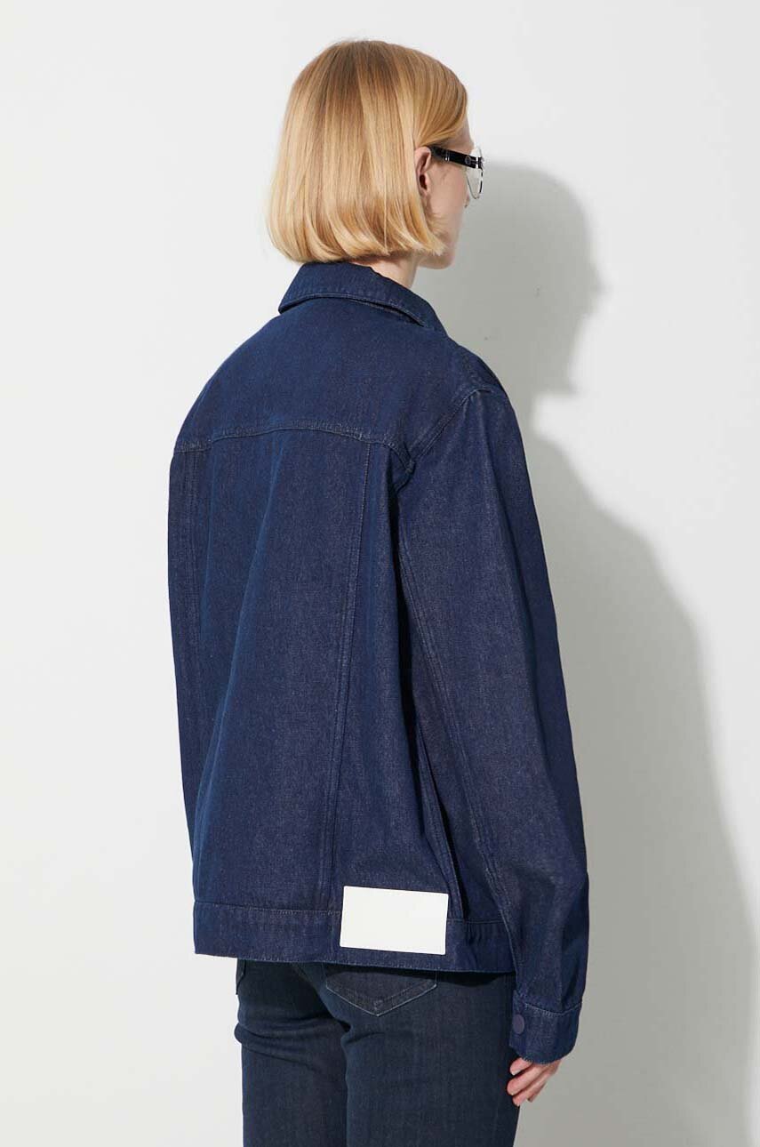 adidas Originals denim jacket women's navy blue color IN0265 at PRM US