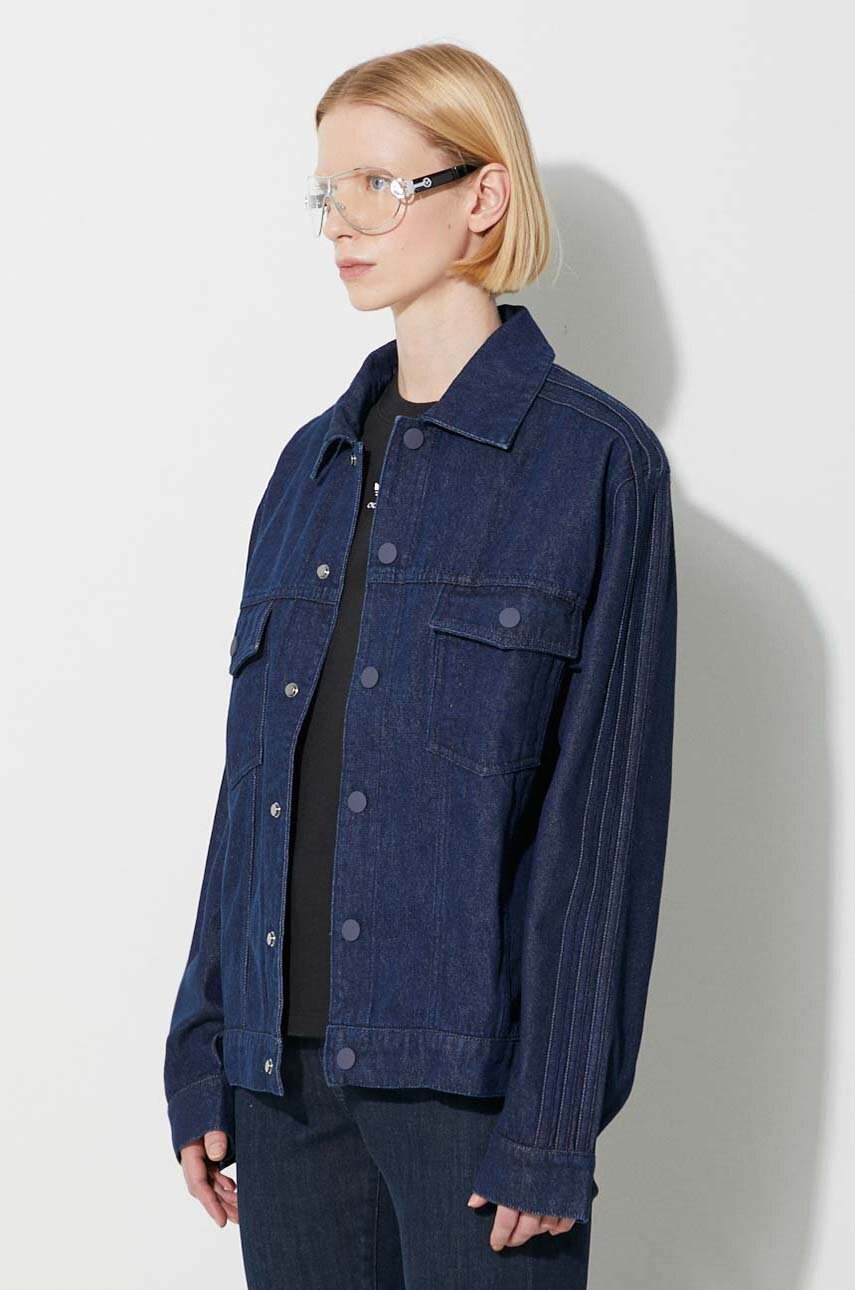 adidas Originals denim jacket women's navy blue color IN0265 at PRM US