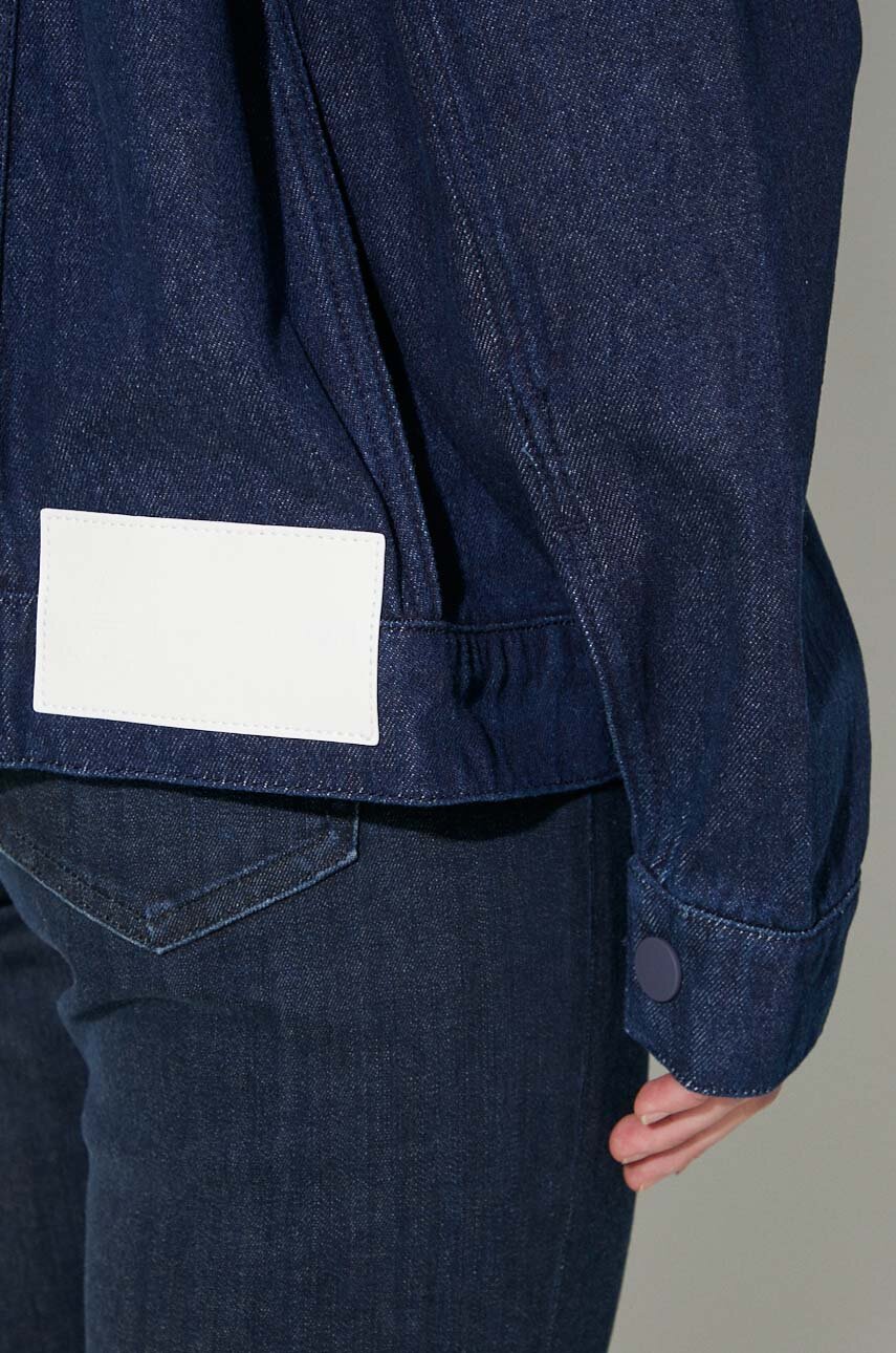 adidas Originals denim jacket women's navy blue color IN0265 at PRM US