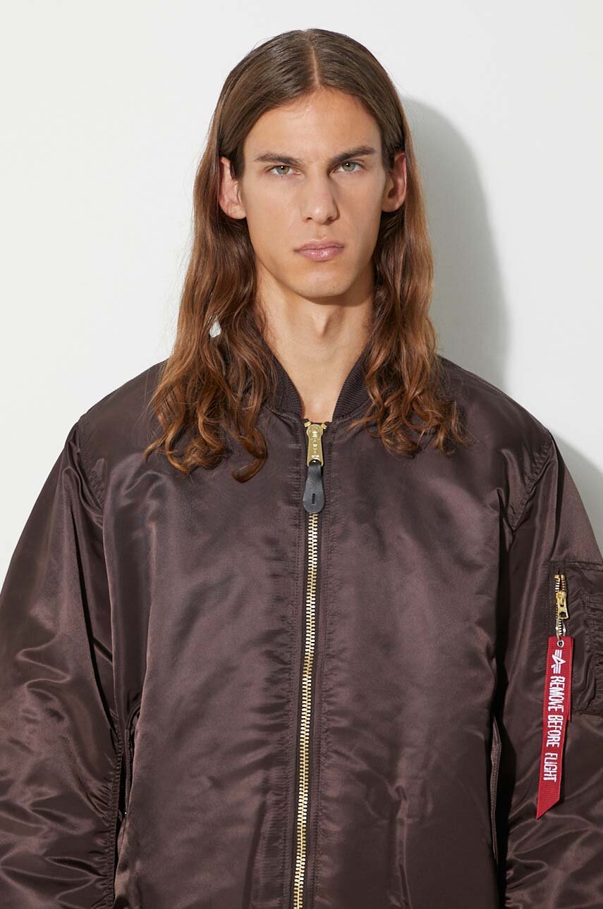 Alpha Industries reversible bomber jacket MA-1 men's brown color | buy ...