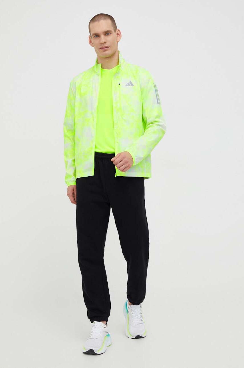 adidas Performance windbreaker Own the Run culoarea verde, de tranzitie ...