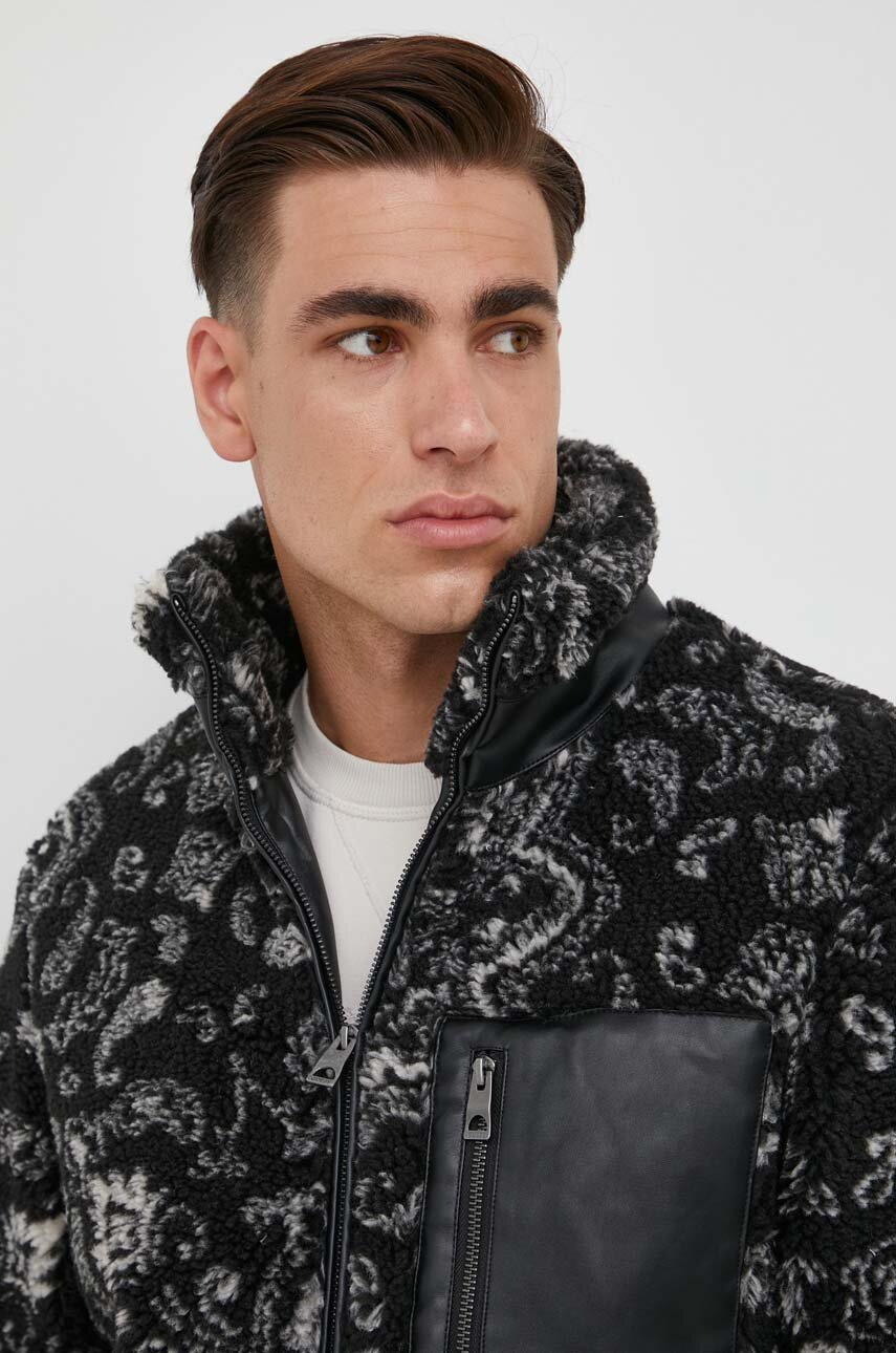 Guess kurtka męska kolor czarny przejściowa | Answear.com