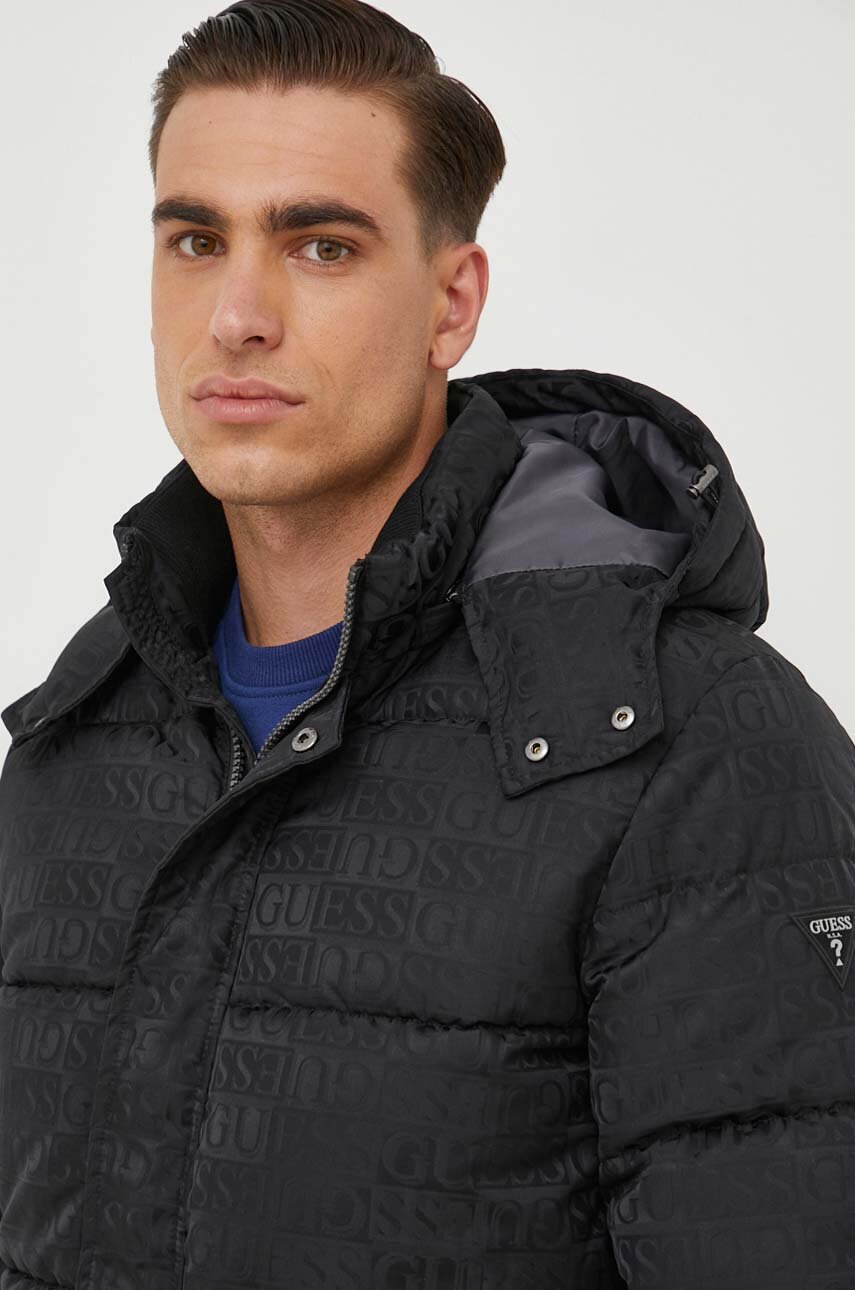 Guess kurtka męska kolor czarny zimowa | Answear.com