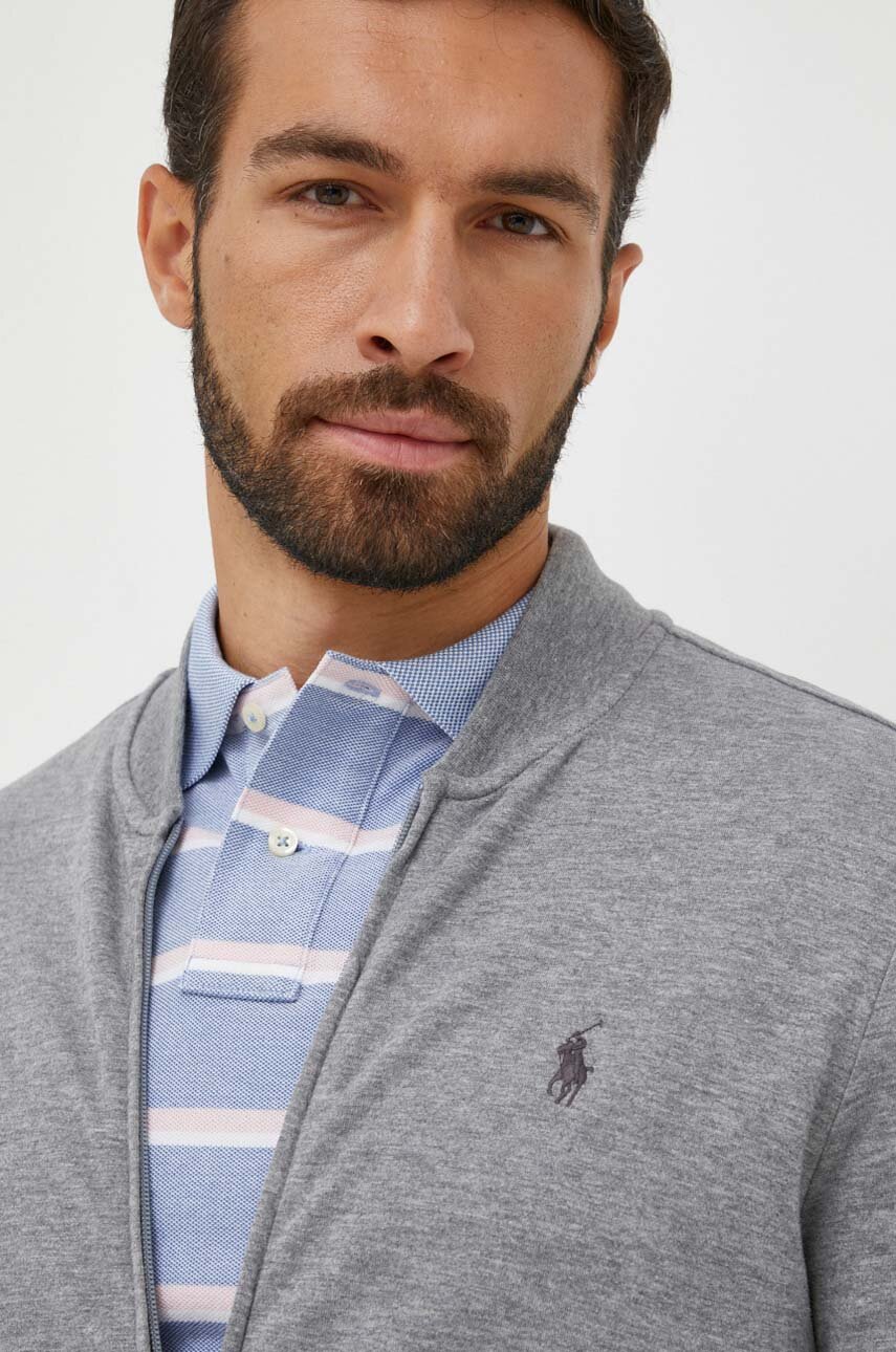 Кофта Polo Ralph Lauren чоловіча колір сірий меланж | ANSWEAR.ua