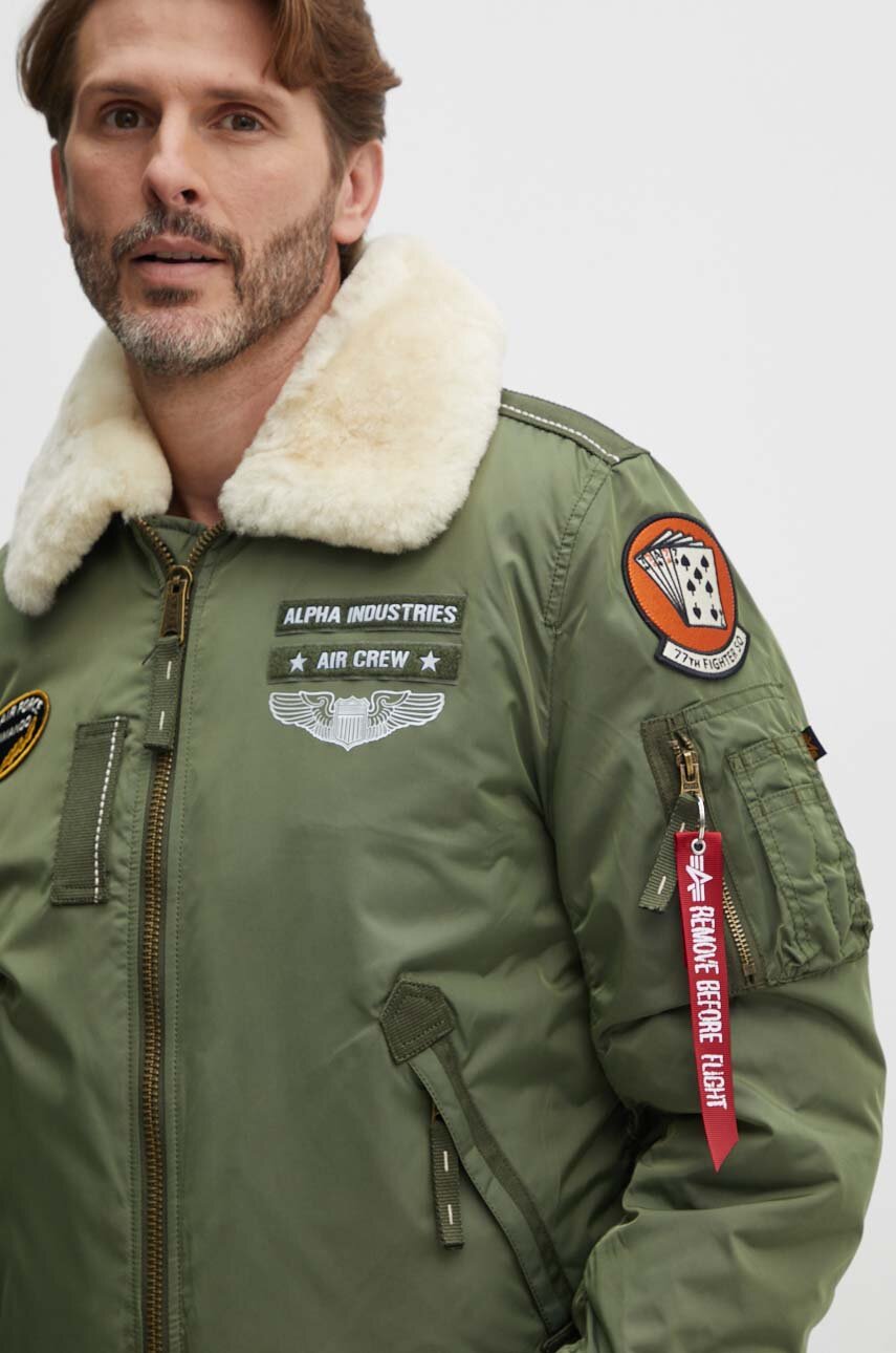 Alpha Industries kurtka Injector III Air Force męska kolor zielony ...