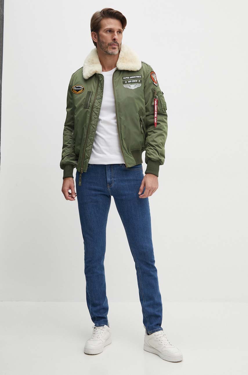 Alpha Industries kurtka Injector III Air Force męska kolor zielony ...