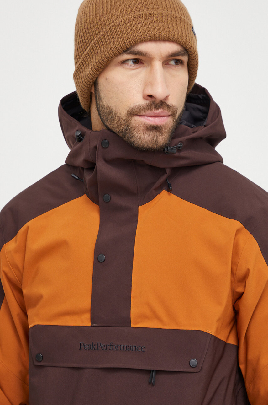 Peak Performance kurtka narciarska 2L Shell kolor brązowy | Answear.com