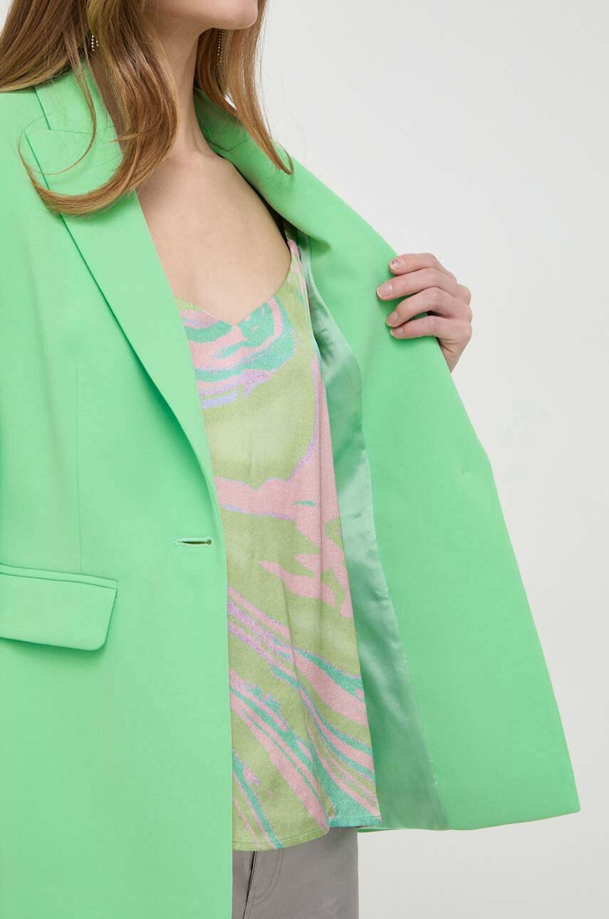 Pinko marynarka kolor zielony jednorzędowa gładka 100180.A14I | Answear.com