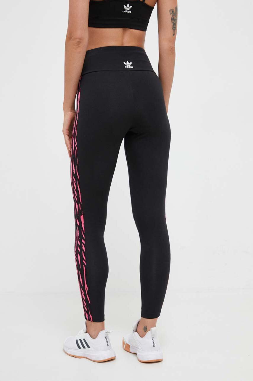 Legíny adidas Originals dámske, čierna farba, s nášivkou | ANSWEAR.sk