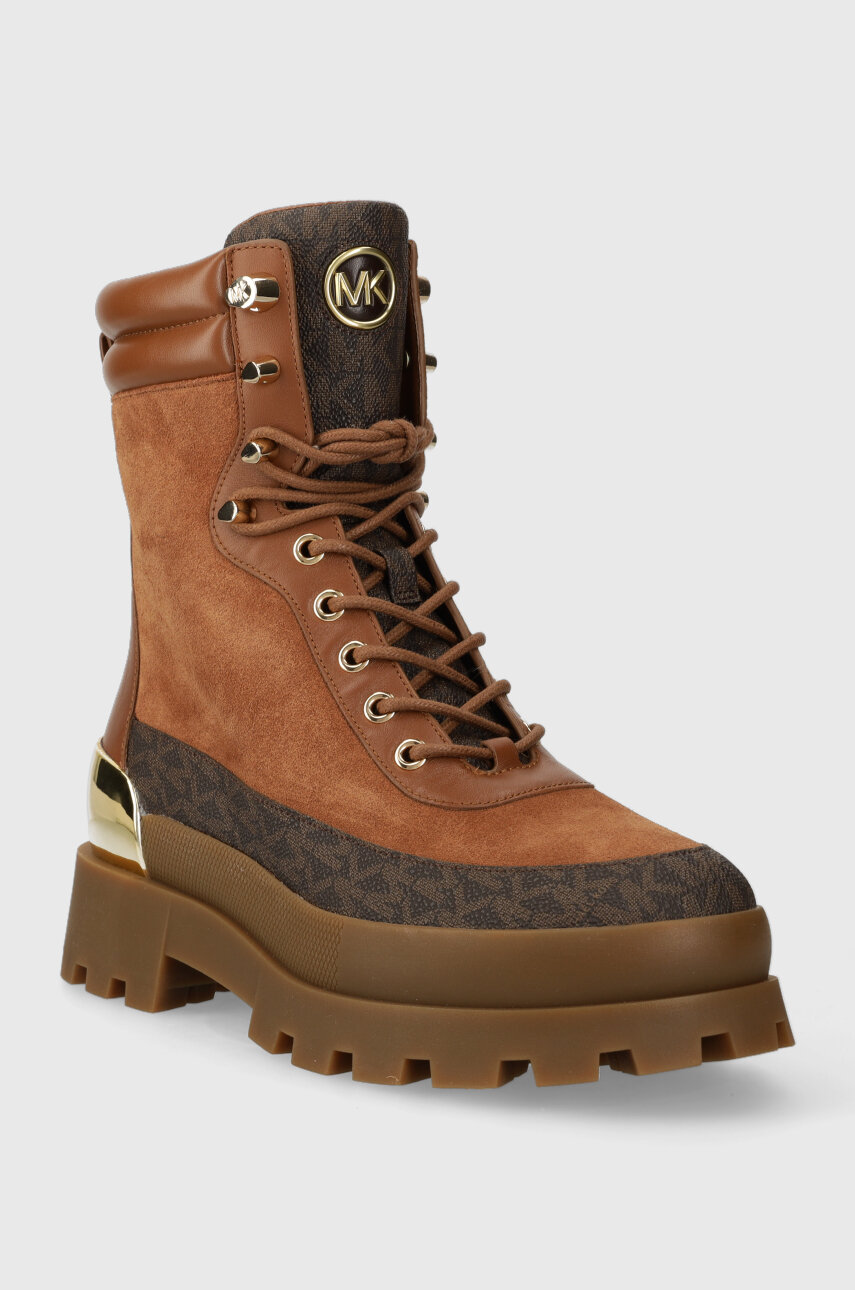 Workery Michael Kors Rowan hnedá farba, na platforme, 40F3RWFE6S ...