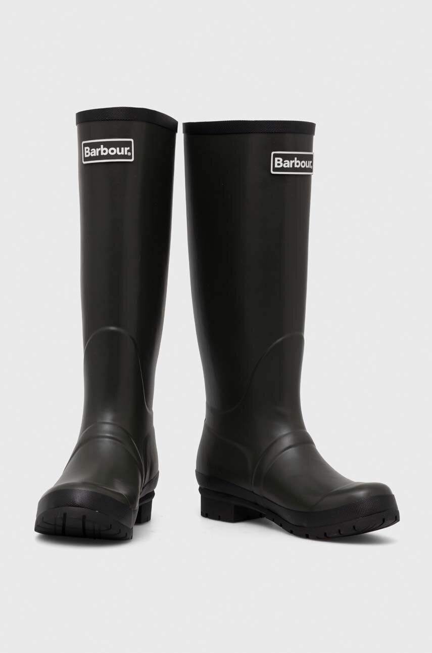 Barbour kalosze Abbey damskie kolor zielony LRF0083OL11 | Answear.com