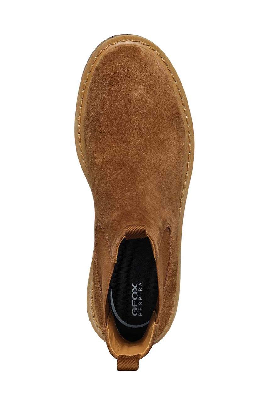 Geox sztyblety D ELIDEA C damskie kolor brązowy na platformie D36VEC ...