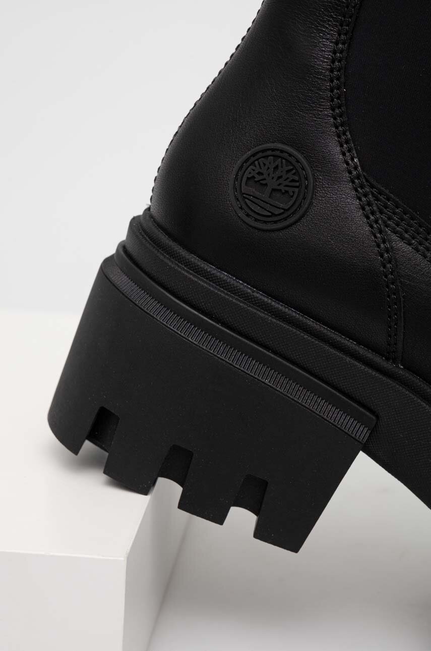 Kožené kozačky Timberland Everleigh Boot Tall, barva černá | ANSWEAR.cz