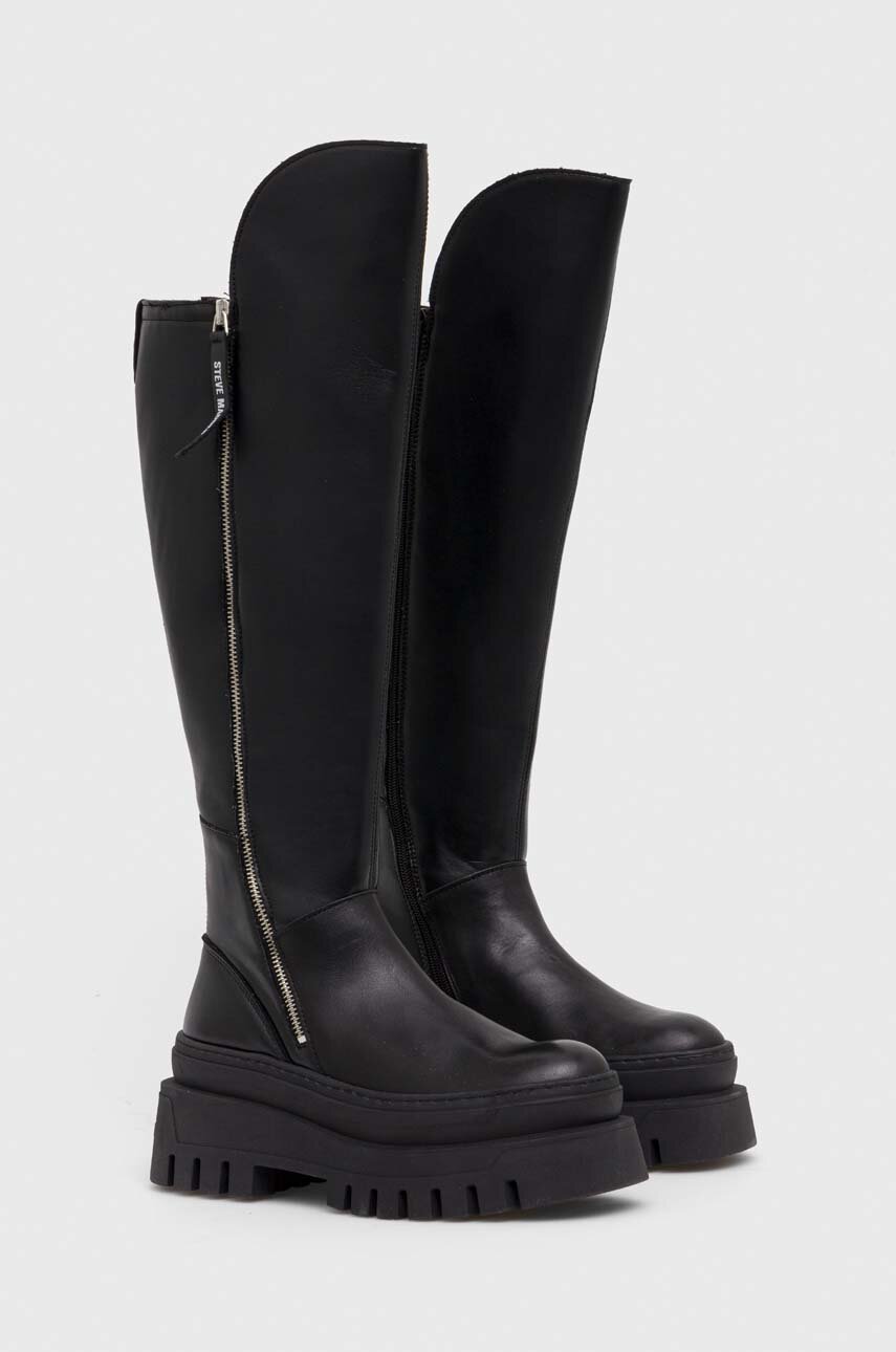 Steve Madden kozaki Chayenna damskie kolor czarny na platformie ...