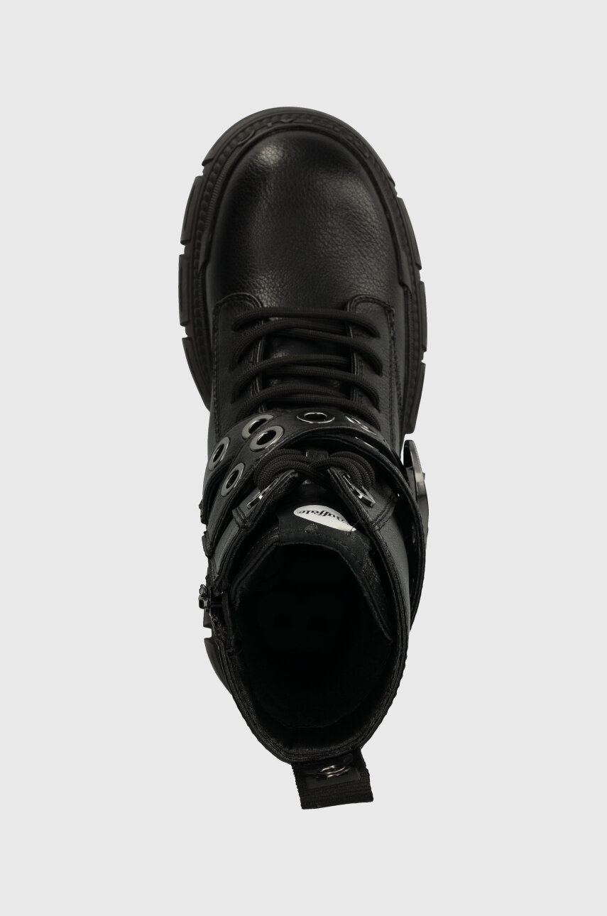 Buffalo workery Gospher Lace Up Mid damskie kolor czarny na platformie ...