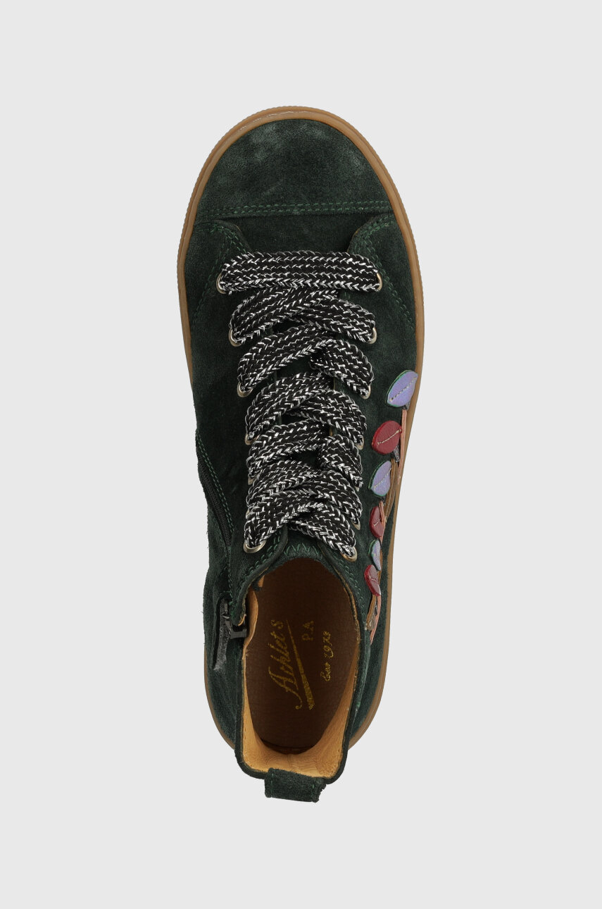 Pom D'api trampki zamszowe dziecięce SWAG TENDER kolor zielony ...